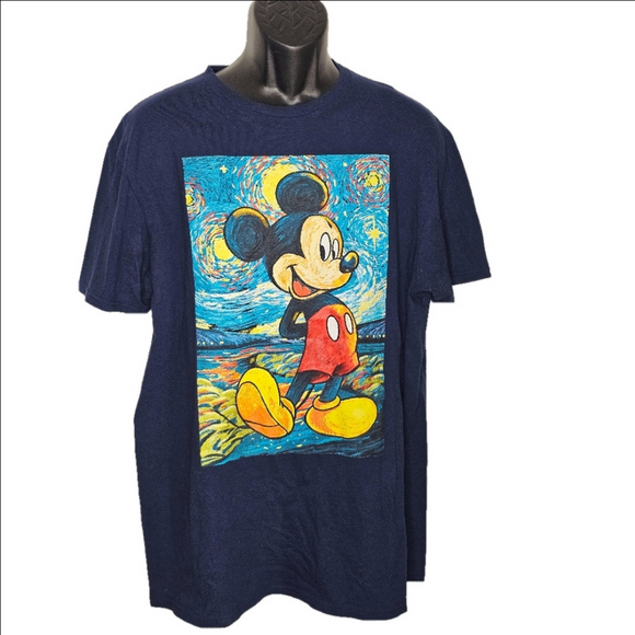 Disney | Shirts | Disney Mickey Mouse X Van Gogh Starry Night Tshirt ...
